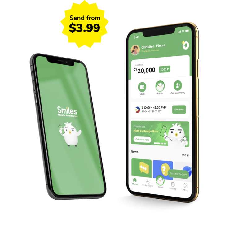 Home - Smiles Mobile Remittance Canada - Best CAD to PHP